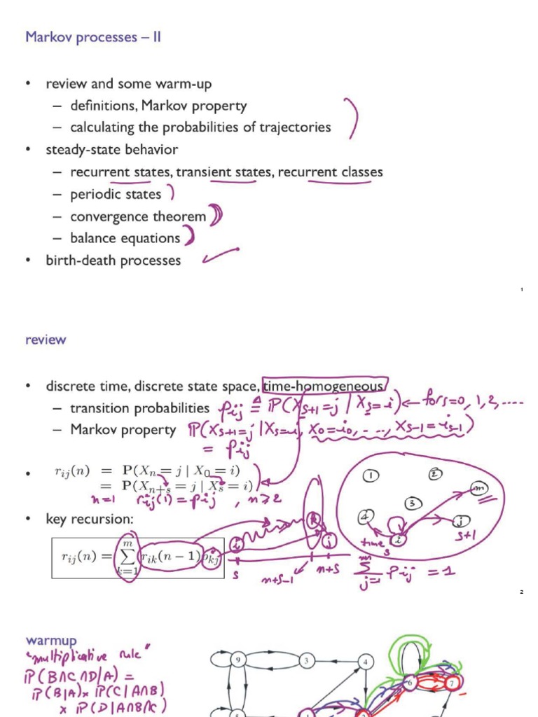 Lecture 25 - Steady-State Behavior of Markov Chains | PDF | Markov Chain | Mathematical Concepts