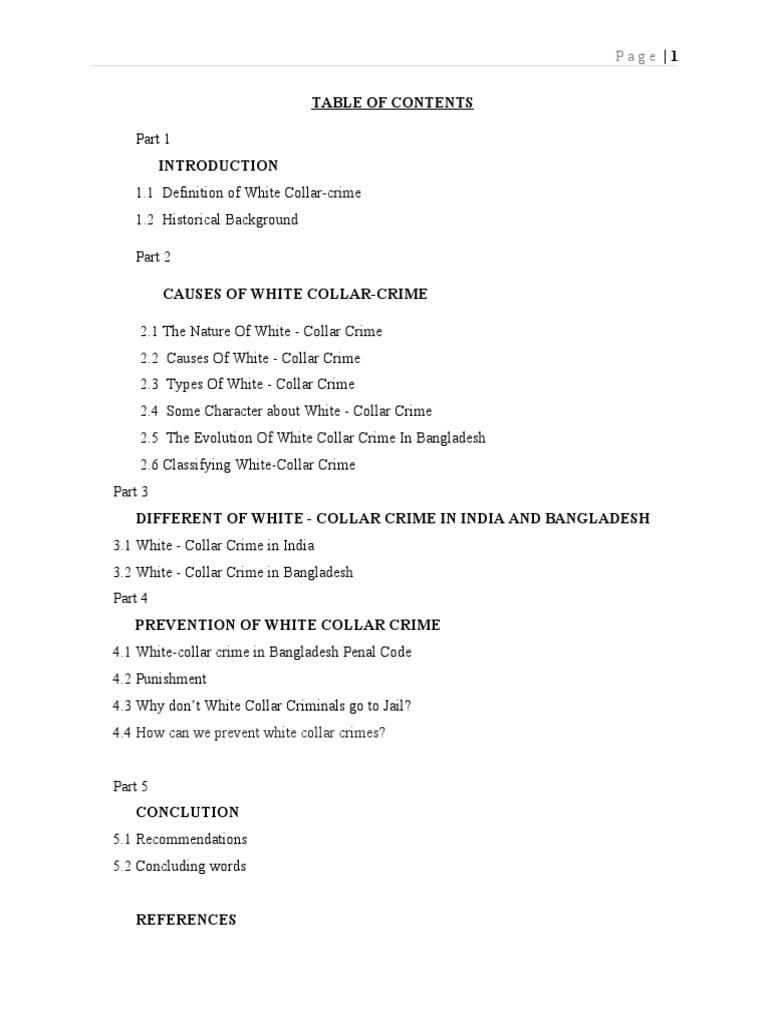 An Analysis of The Preventions of White Collar Crime | PDF | Crimes ...