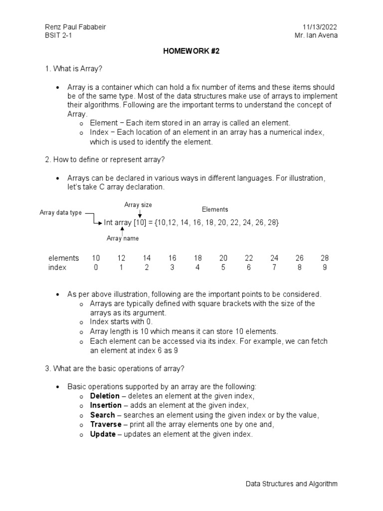 Dsa Fab Assign2 | PDF | Array Data Structure | Software Development
