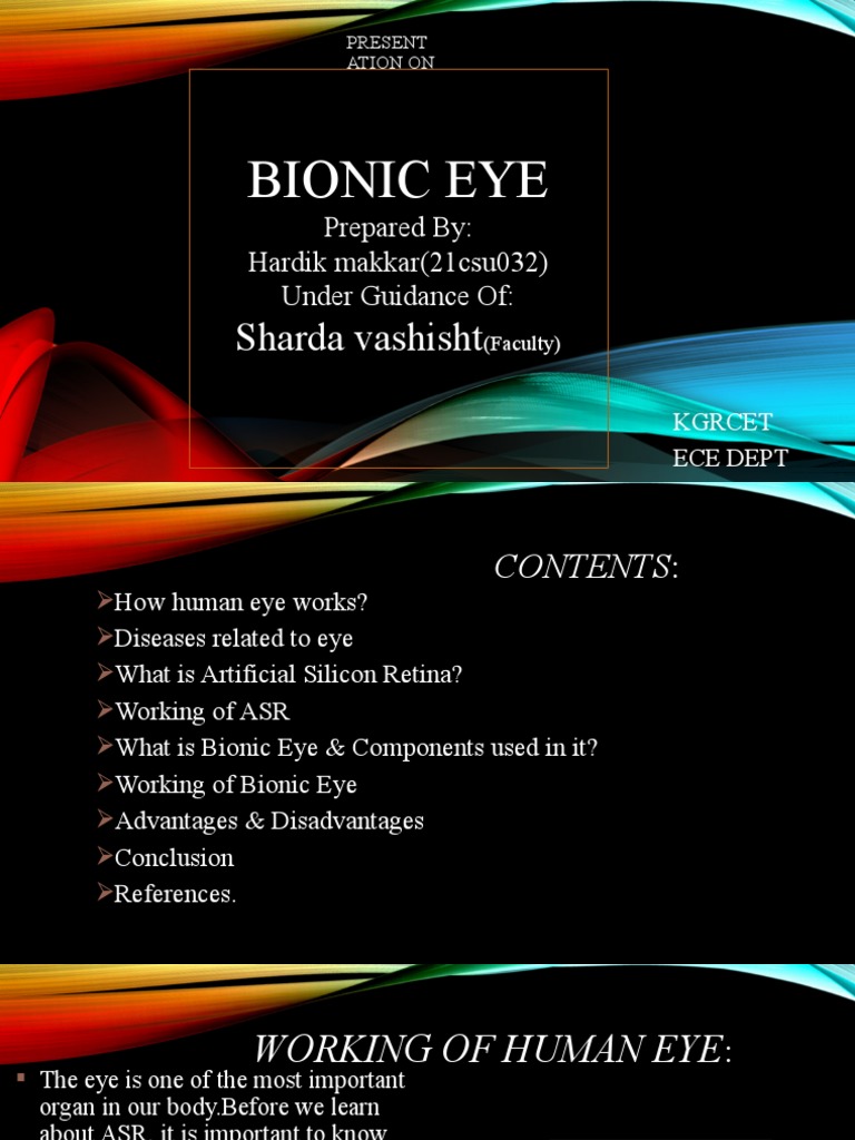 Bionic Eye | PDF | Light | Senses