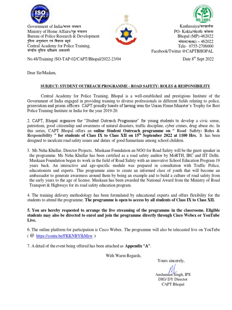 Invitation Letter to Principals | PDF | You Tube | Information Age