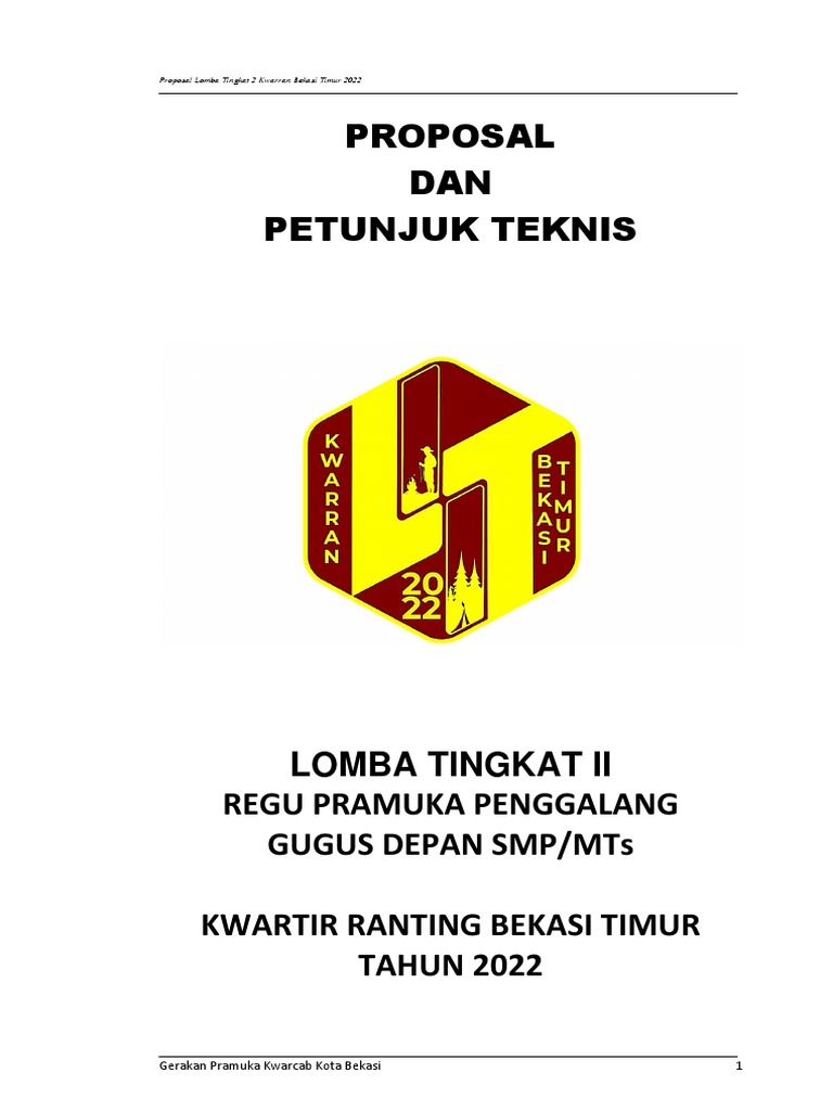 Proposal & Juknis LT II Kwarran Bekasi Timur | PDF