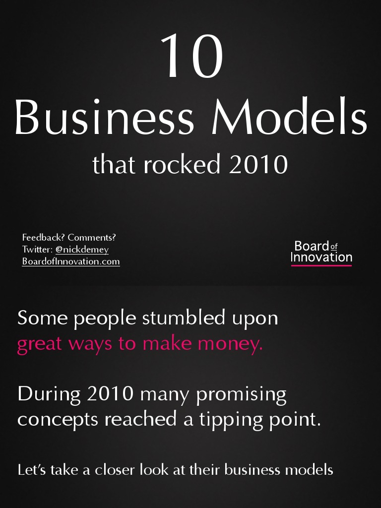 10 Business Models That Rocked 2010 | PDF