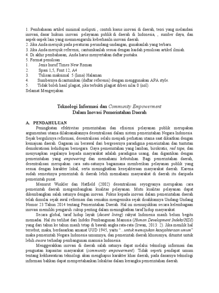 Tugas 3 Sistem Pemerintahan Daerah | PDF