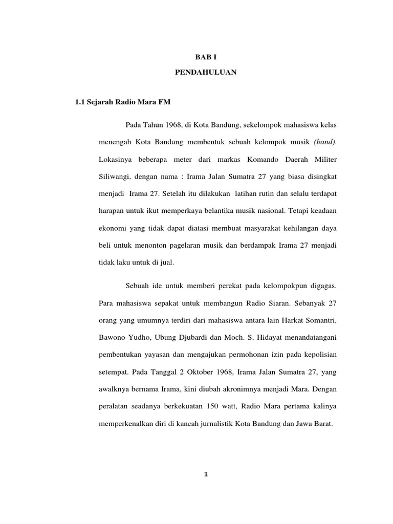 Sejarah dan Profil Radio Mara FM | PDF