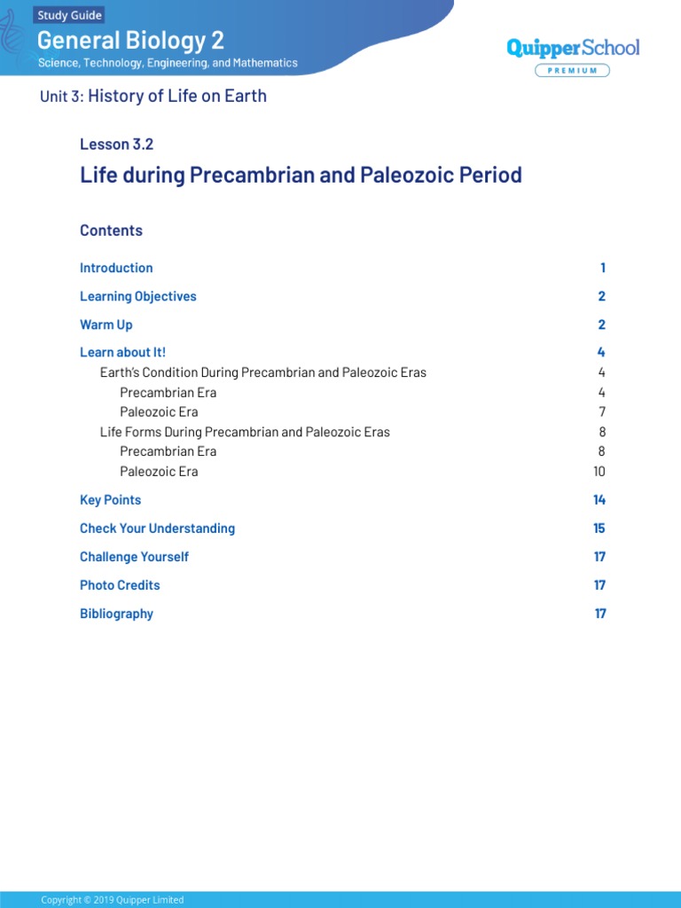 Life During Precambrian Period | PDF | Geologic Time Scale | Atmosphere ...