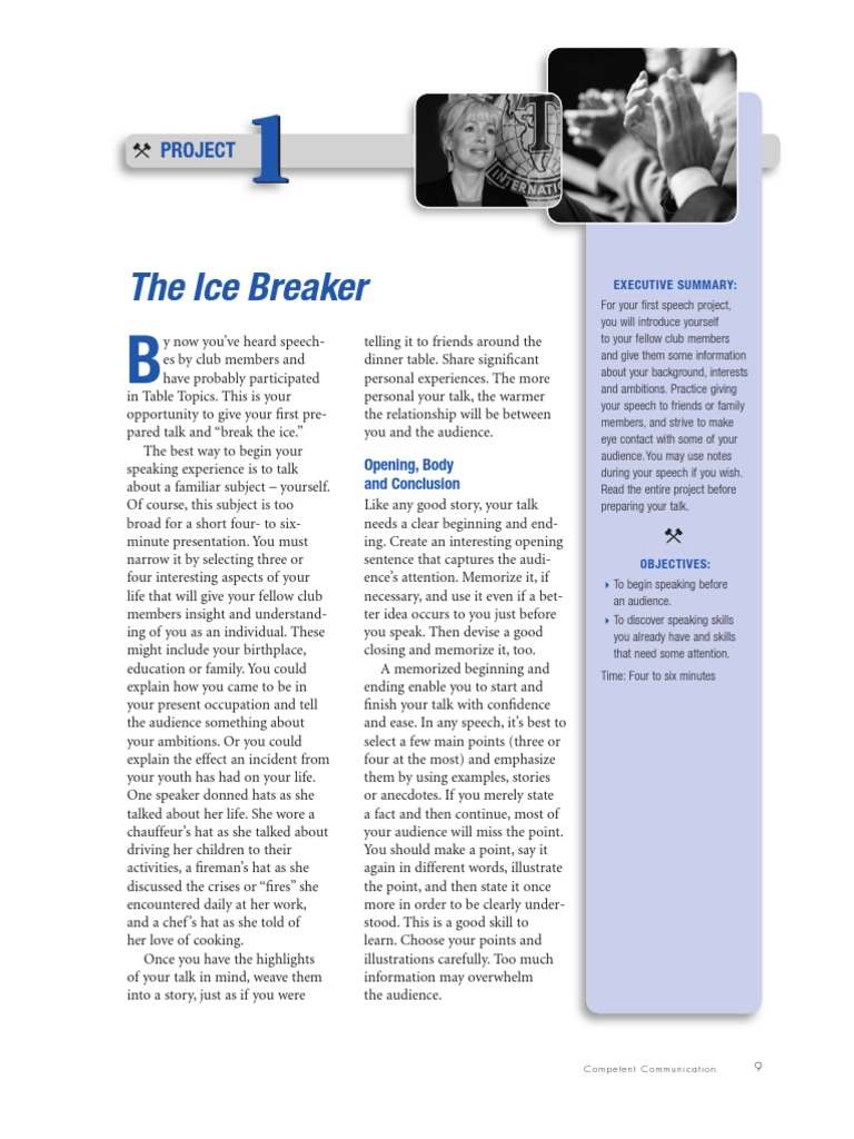 Ice Breaker | PDF | Public Speaking | Communication