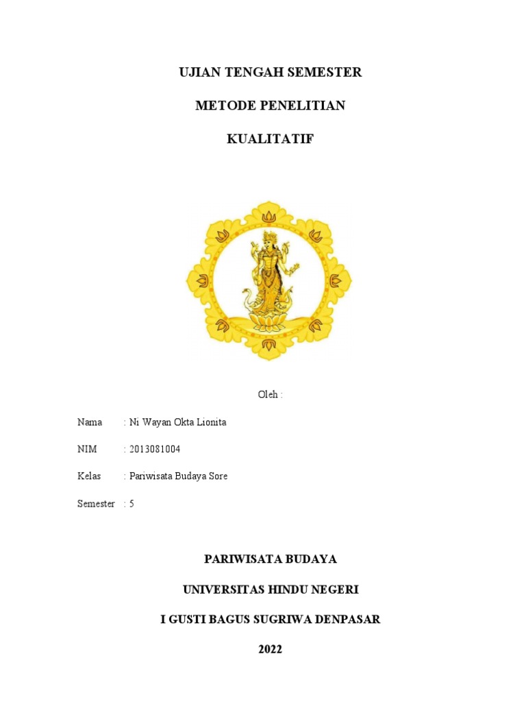 UTS Metode Penelitian Kualitatif | PDF