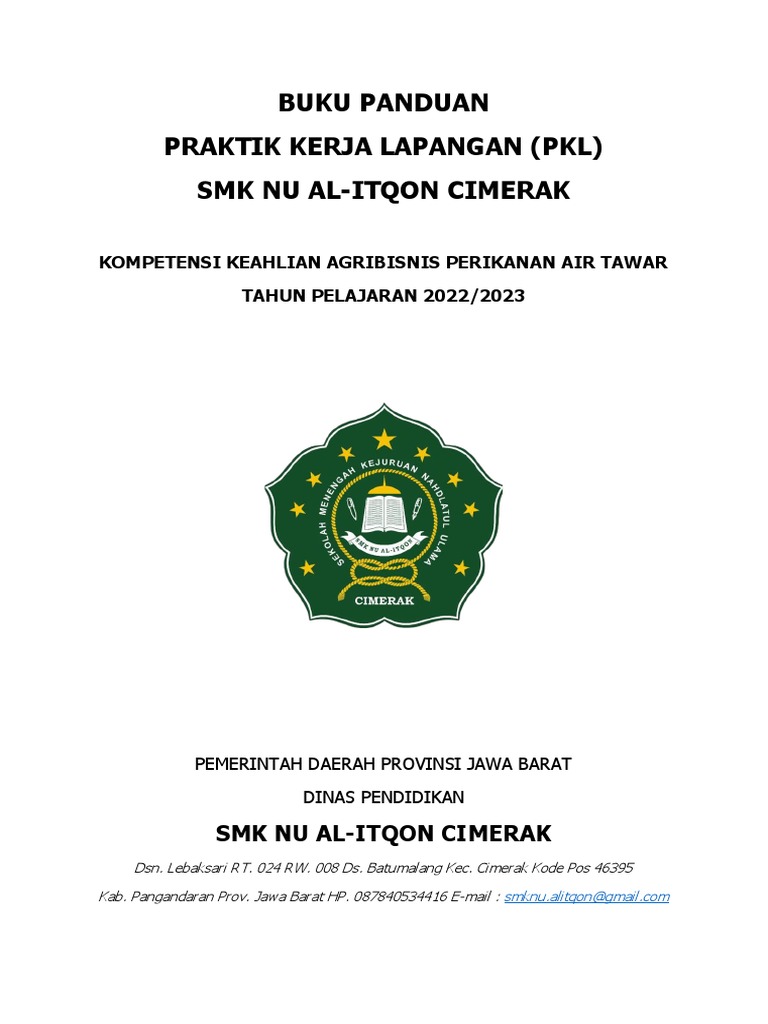 Panduan PKL SMK NU Al-Itqon 2022 | PDF