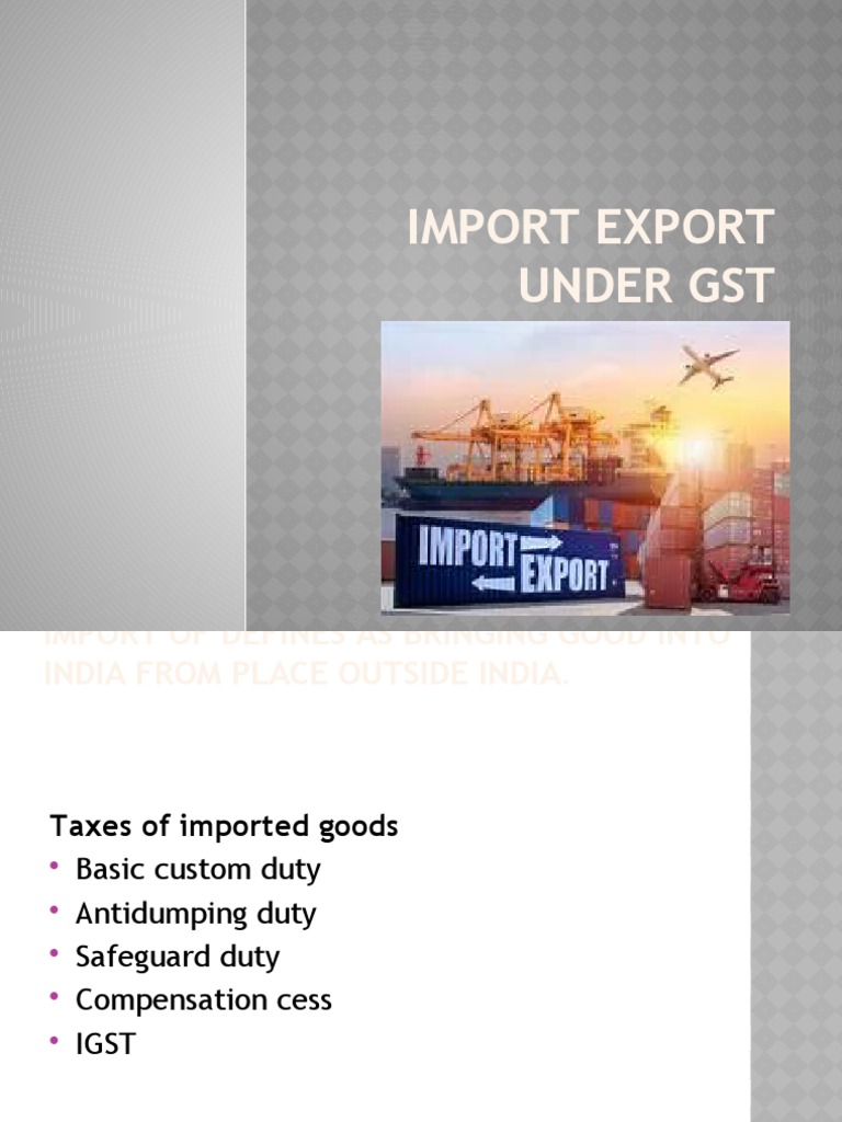 Import Export Under GST | PDF