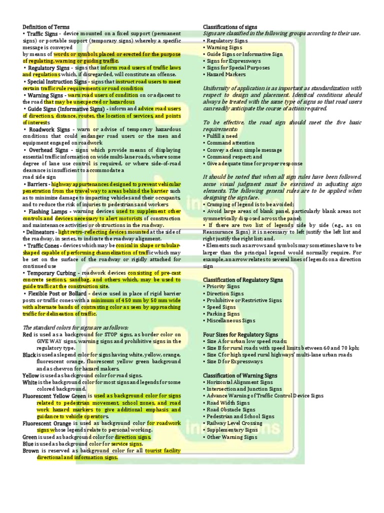 Transpo Terms | PDF | Road | Traffic