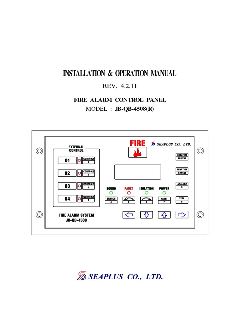 14-Fire Alarm Controller JB-QB-4508 - Operation Manual - REV - 05 | PDF | Electrical Wiring ...