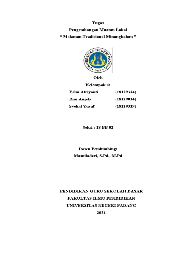 Makanan Tradisional Kelompok 4 Mulok | PDF