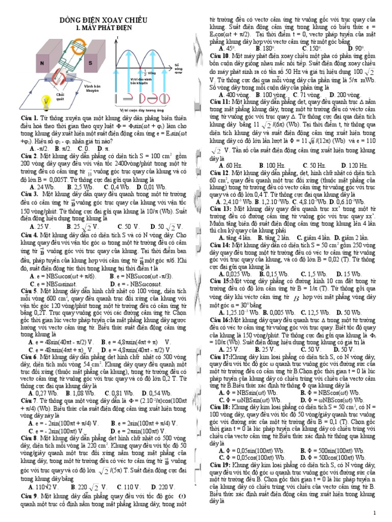 Dòng điện xoay chiều | PDF