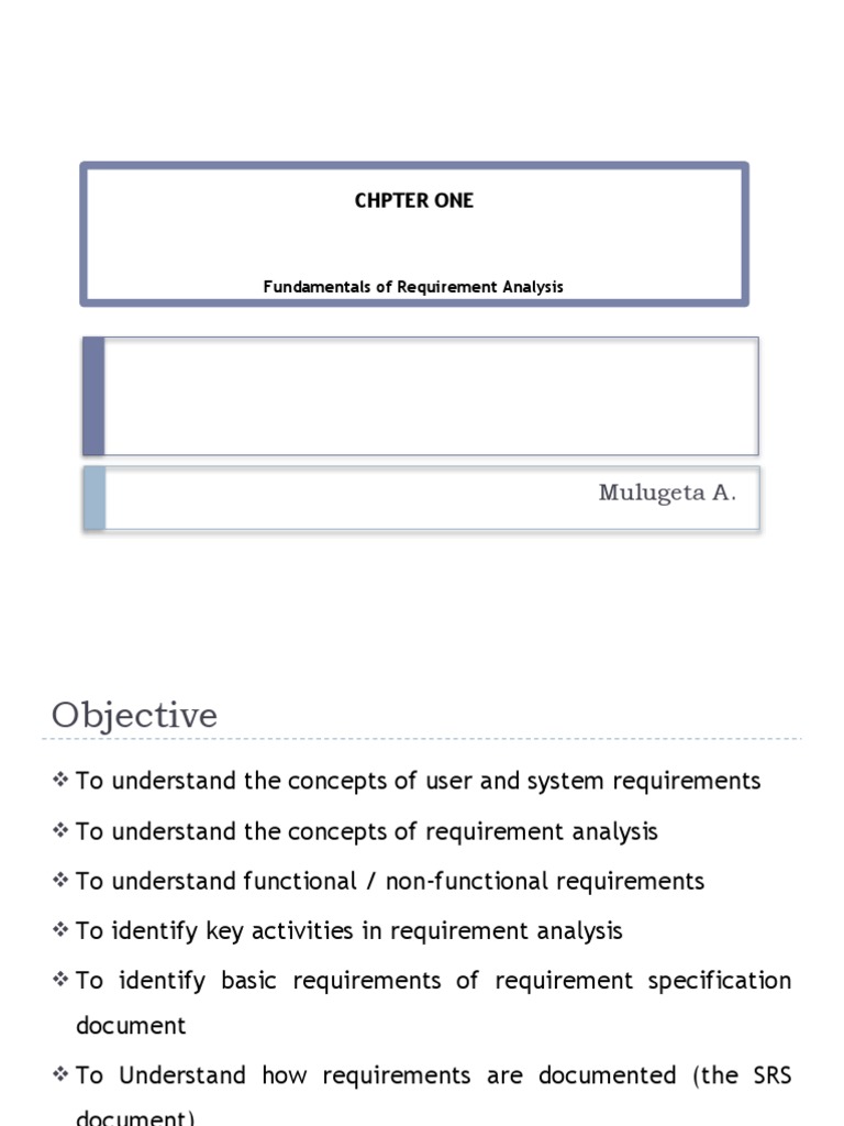 Ch-1 Fundamentals of Requirement Analysis | PDF | System ...