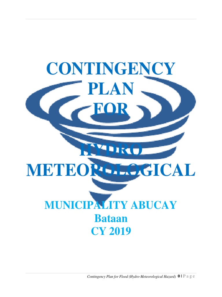 CONTINGENCY PLAN - Abucay - Typhoon | PDF | Tropical Cyclones | Flood
