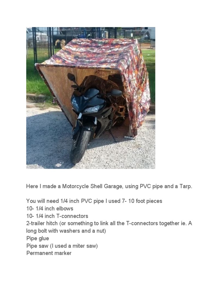 Here I Made A Motorcycle Shell Garage | PDF