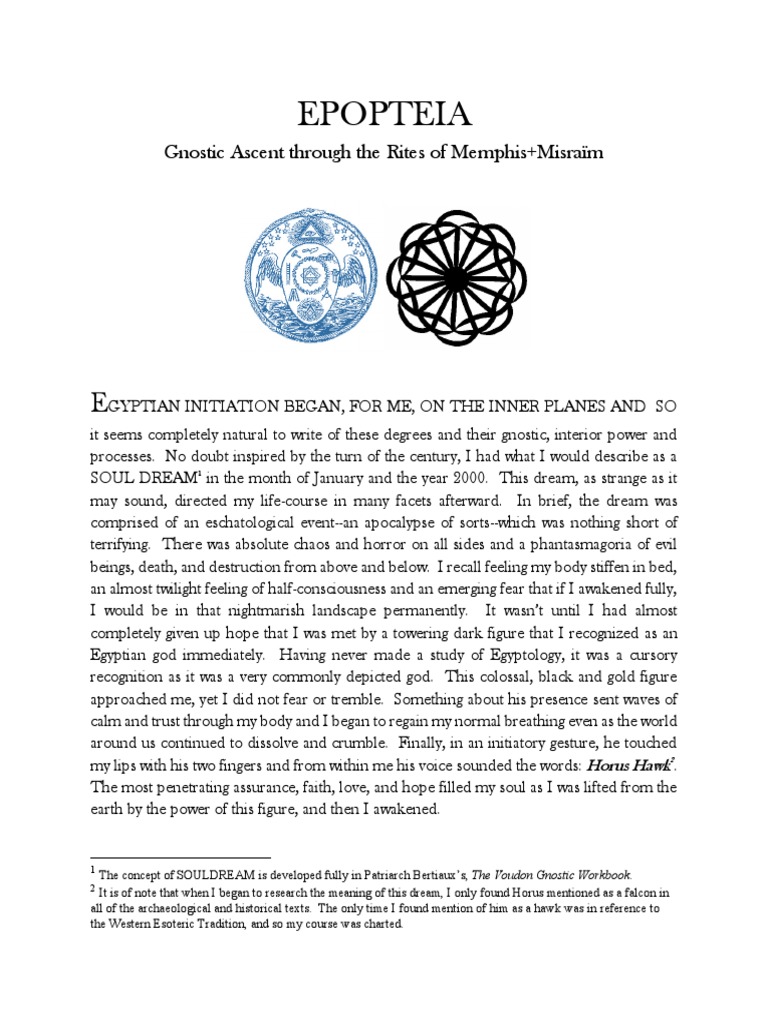 Gnostic Insights on Epopteia Rites | PDF | Resurrection Of Jesus ...