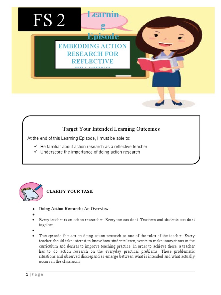 FS 2 Episode 2 | PDF | Teachers | Action Research