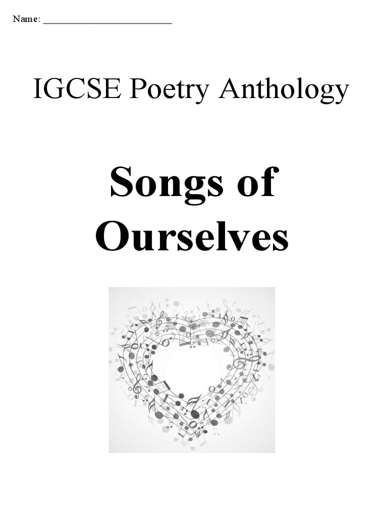 Year 10 IGCSE Songs of Ourselves | PDF