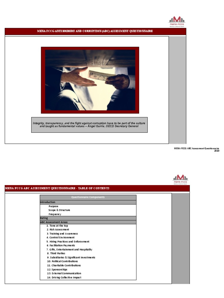 Anti Bribery and Corruption Assessment Questionnaire English V2 | PDF ...