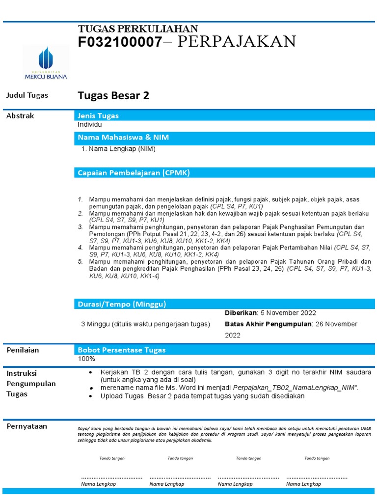 RTM 2 Perpajakan Ok 2022 | PDF