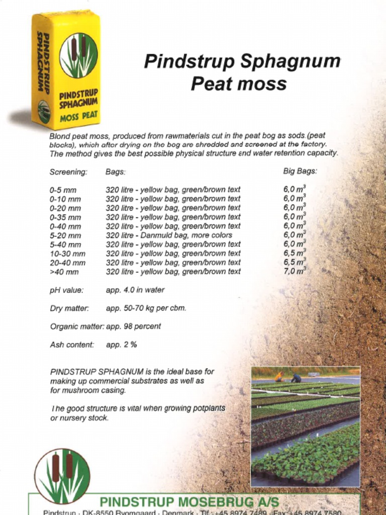 Pindstrup Sphagnum Peat Moss | PDF
