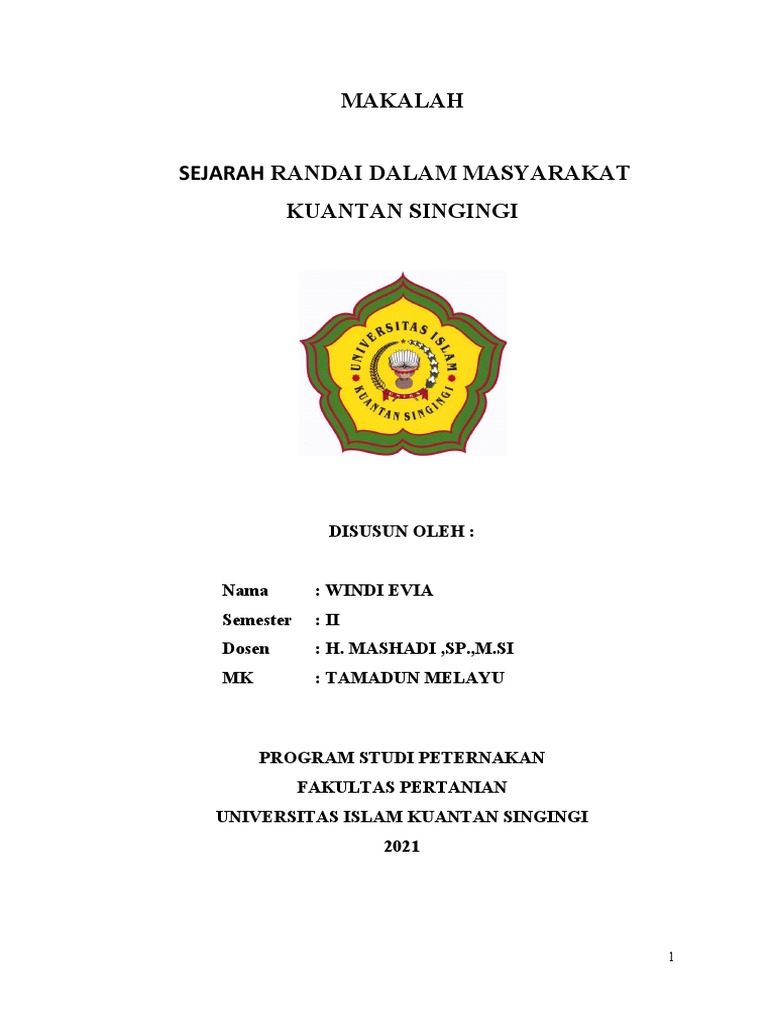 Makalah Sejarah Randai | PDF