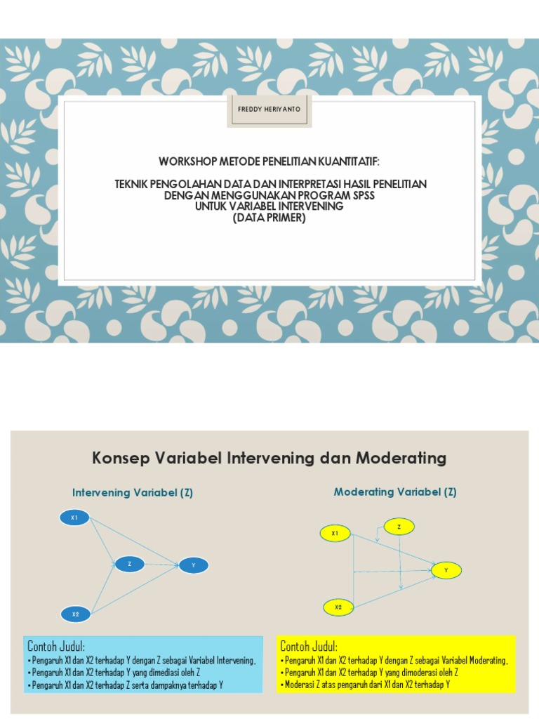 Analisis Jalur Variabel Intervening Menggunakan Spss Data Primer | PDF