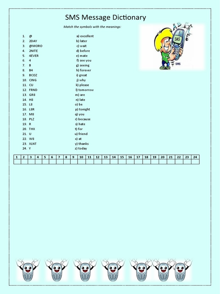 Text Message Symbols Meanings
