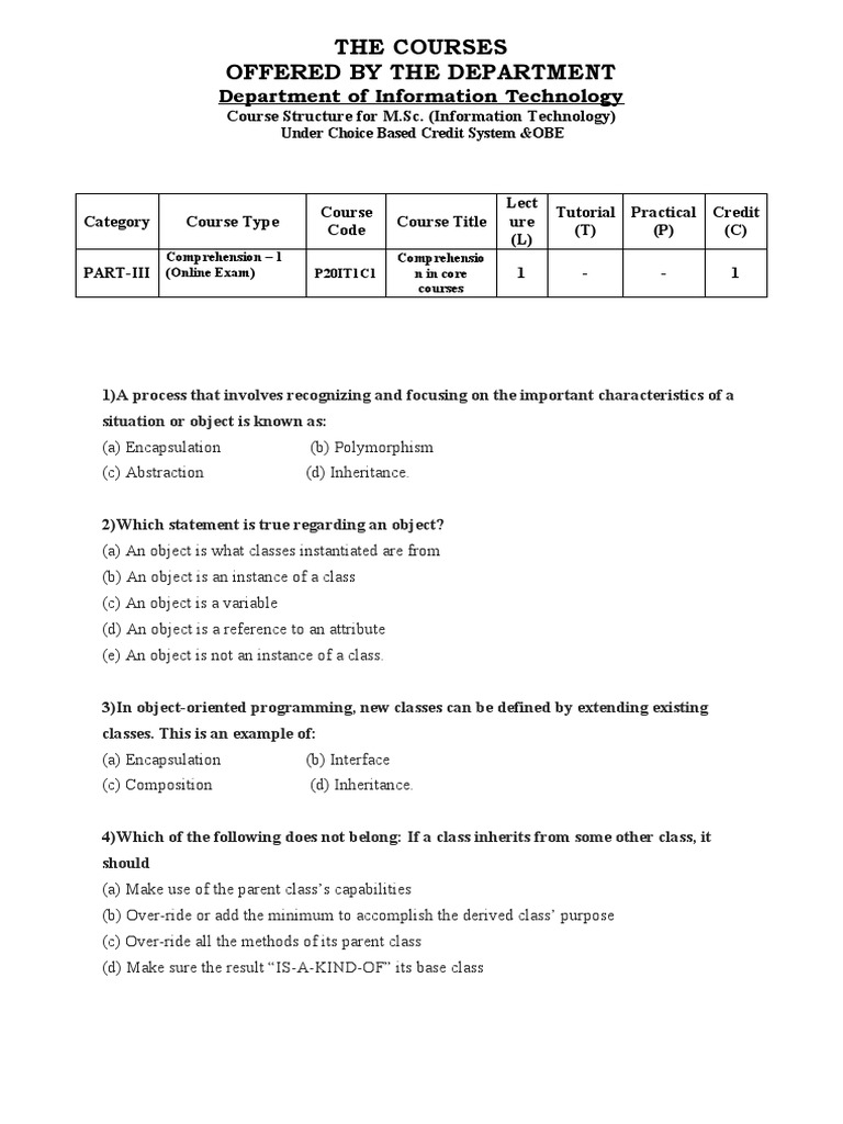 M.Sc. (Information Technology) Course Structure: A Detailed Overview of ... M.Sc. (Information Technology) Course Structure: A Detailed Overview of ...