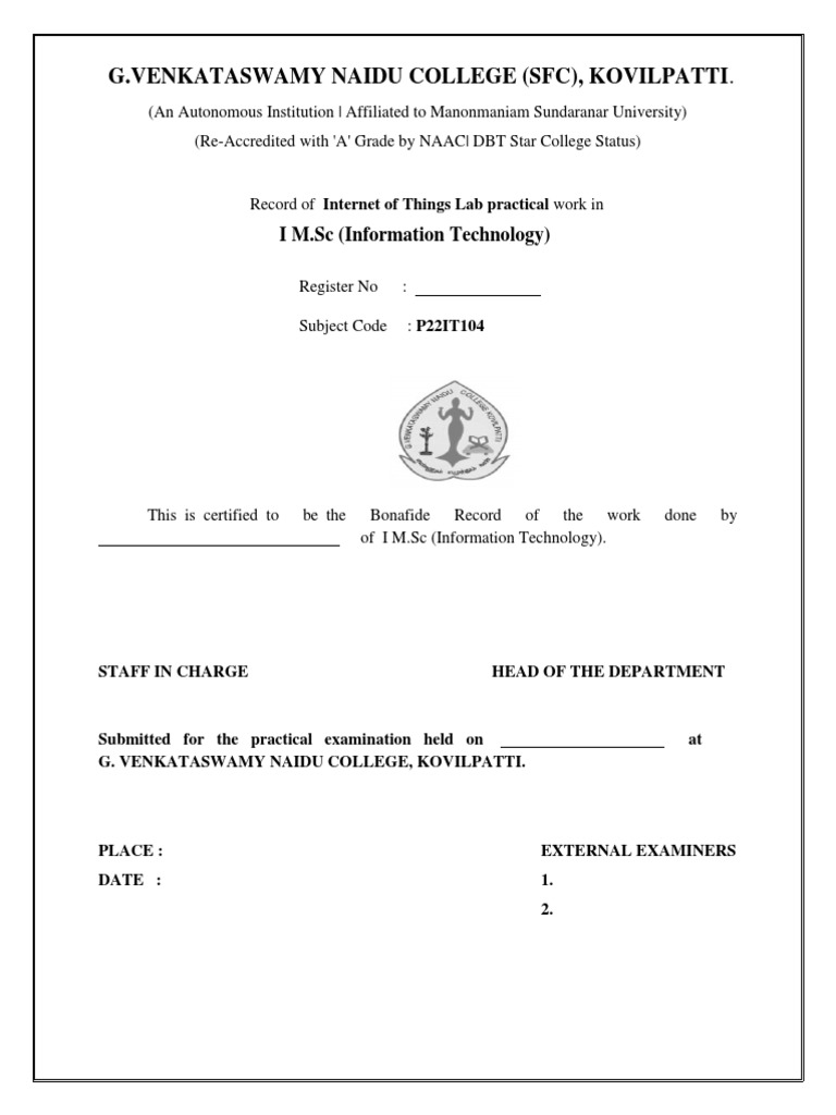 IOT Record | Download Free PDF | Arduino | Rgb Color Model
