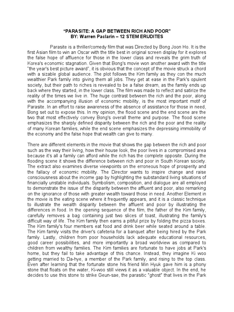 PARASITE | PDF