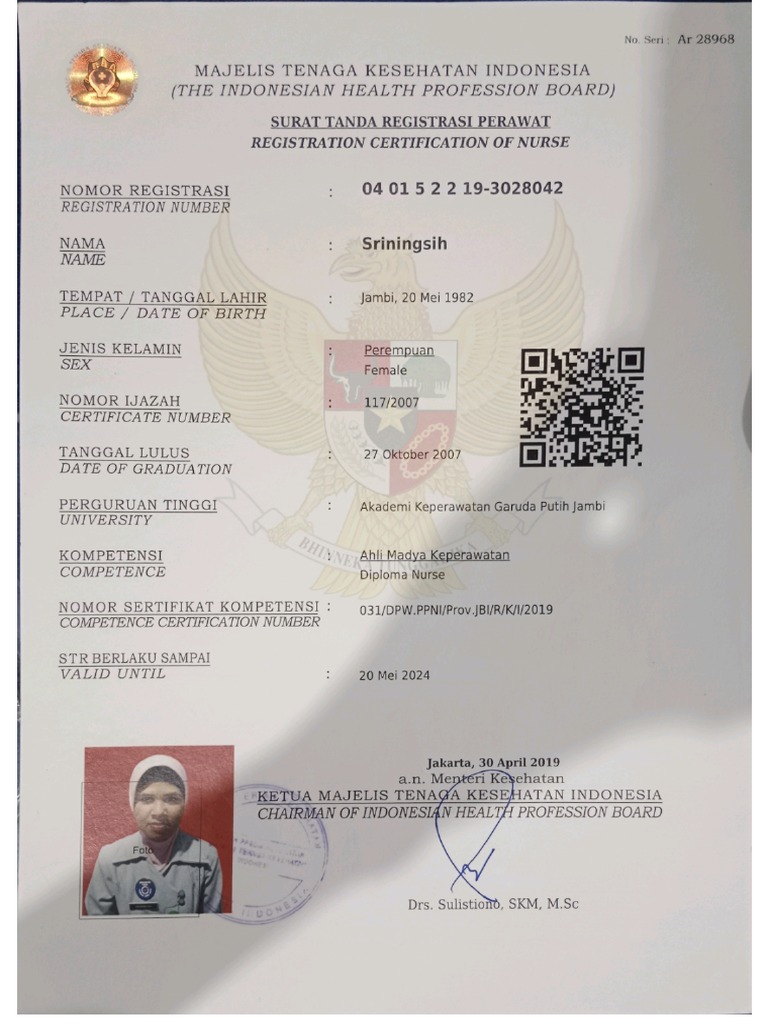 Contoh STR Yang Masih Aktif | PDF