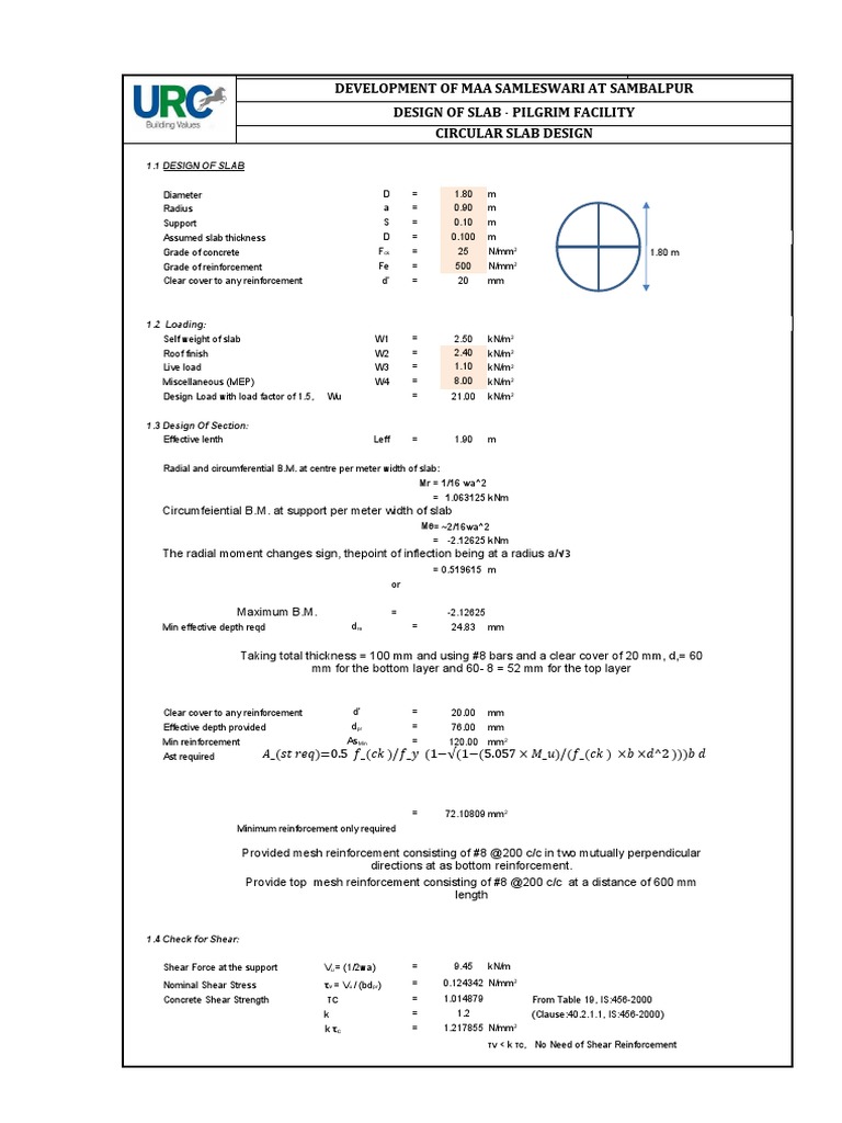 Design of a Circular Slab for a Pilgrim Facility at Sambalpur, India ...