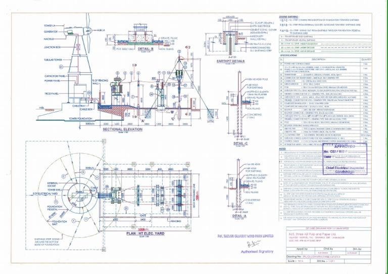 DP YARD DRAWING FOR 1X1.25MW WTGs | PDF