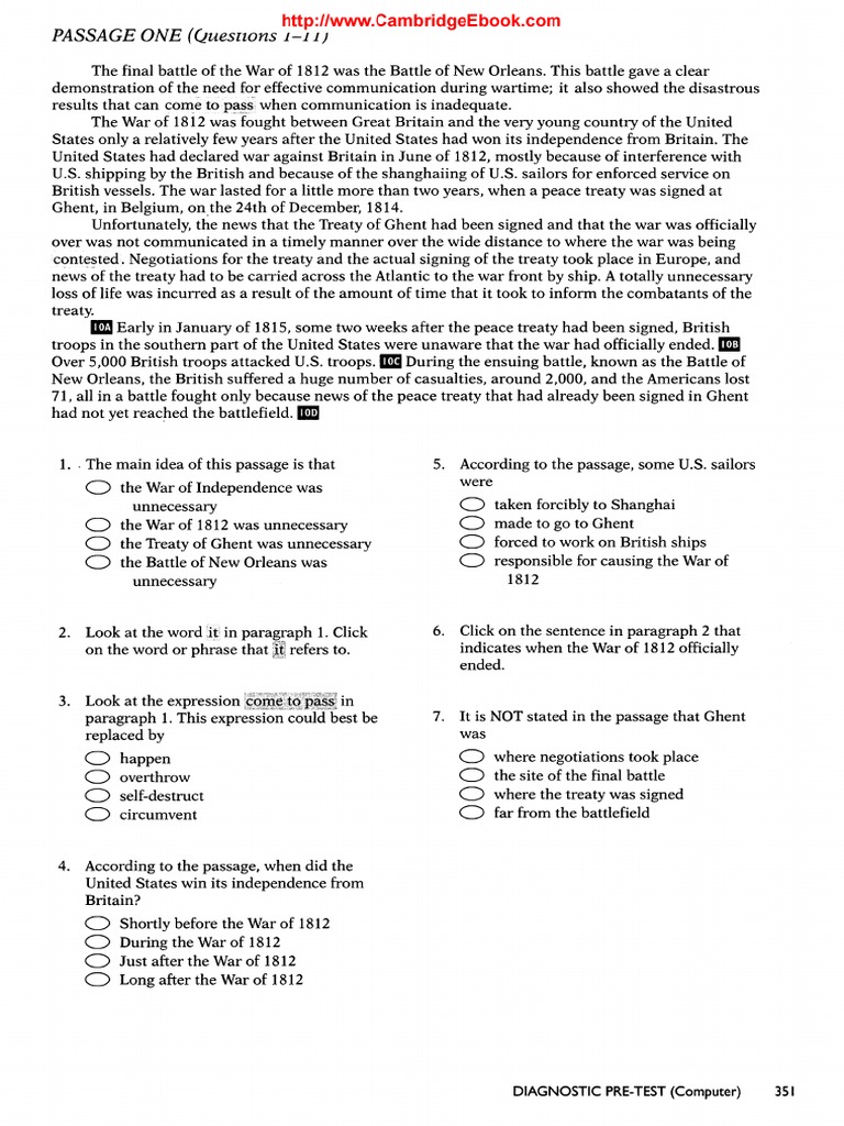 Toefl Reading Exercise | PDF