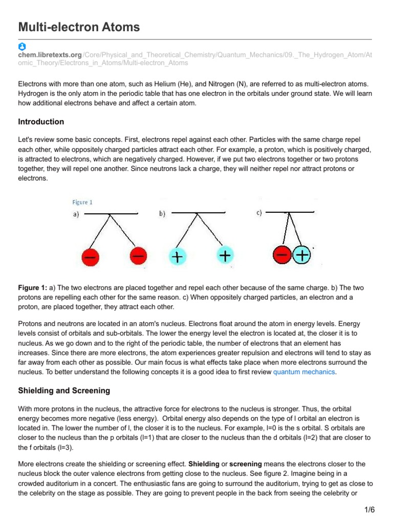 Multi-Electron Atoms | Download Free PDF | Atomic Orbital | Atoms