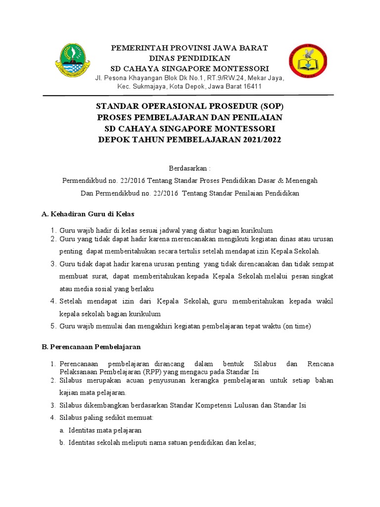 Sop Penilaian | PDF | Karier & Perkembangan