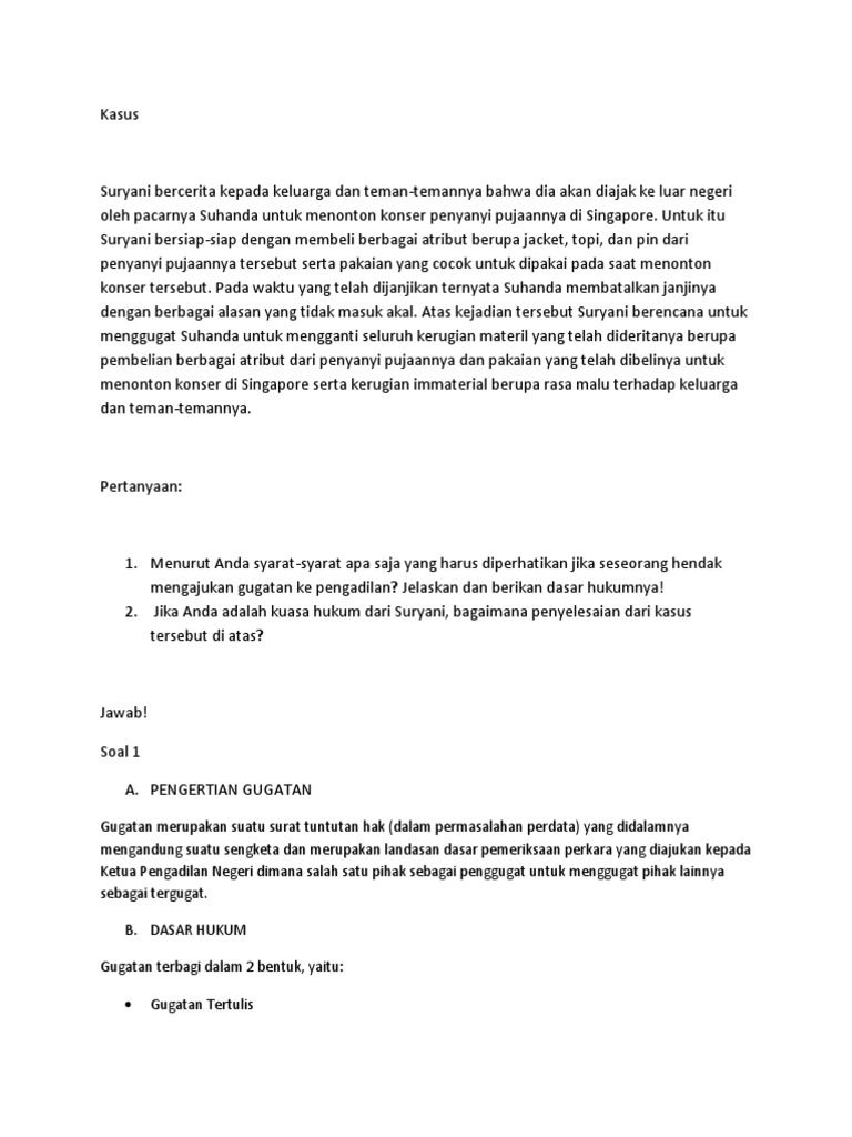 Tugas 2 Hukum Acara Perdata | PDF | Pengelolaan Keuangan & Uang