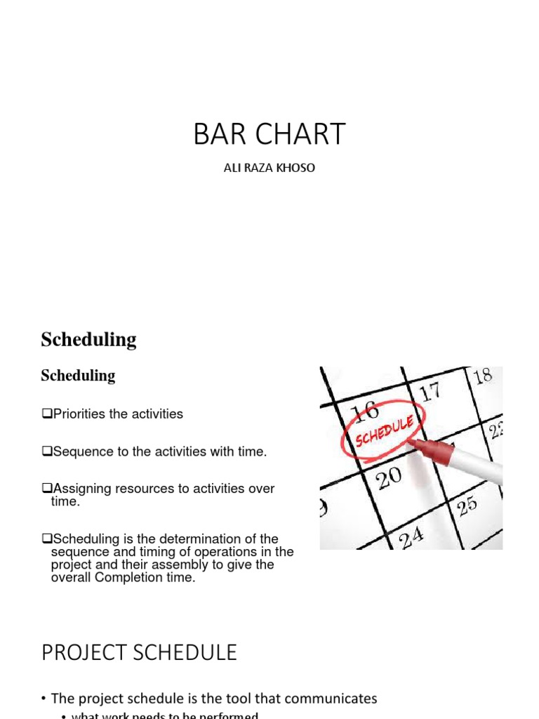 CP&M - Lec 7 Scheduling & Bar Chart | PDF