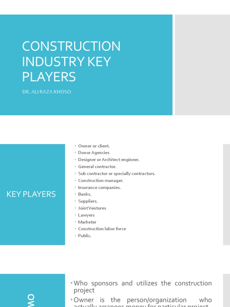 Key Players in Construction Industry | PDF | General Contractor ...