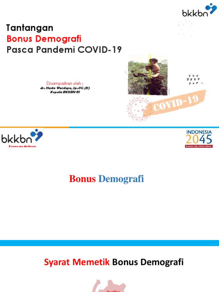 Materi Kepala BKKBN - LIPI-Bonus Demografi | PDF