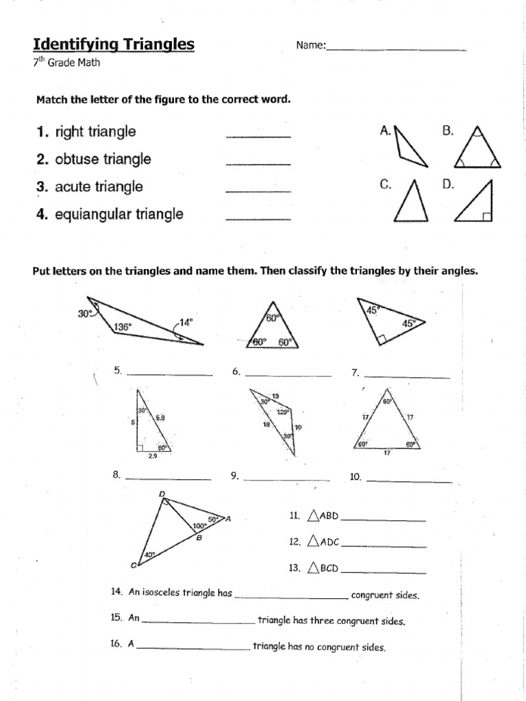 8 - Triangles Packet | PDF