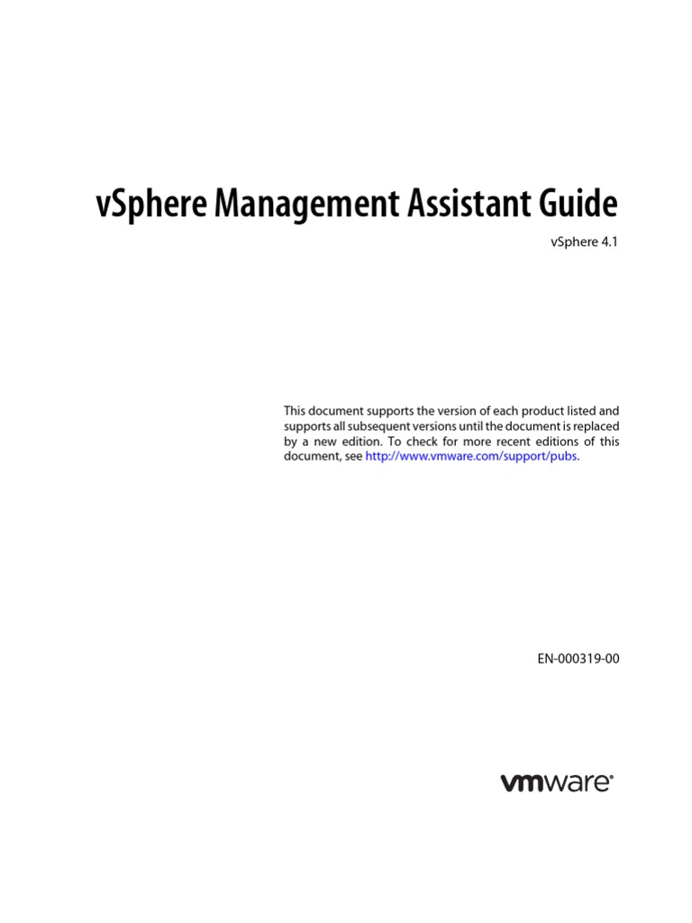 Vsphere Management Assistant (vMA) - Guide | PDF | Active Directory ...