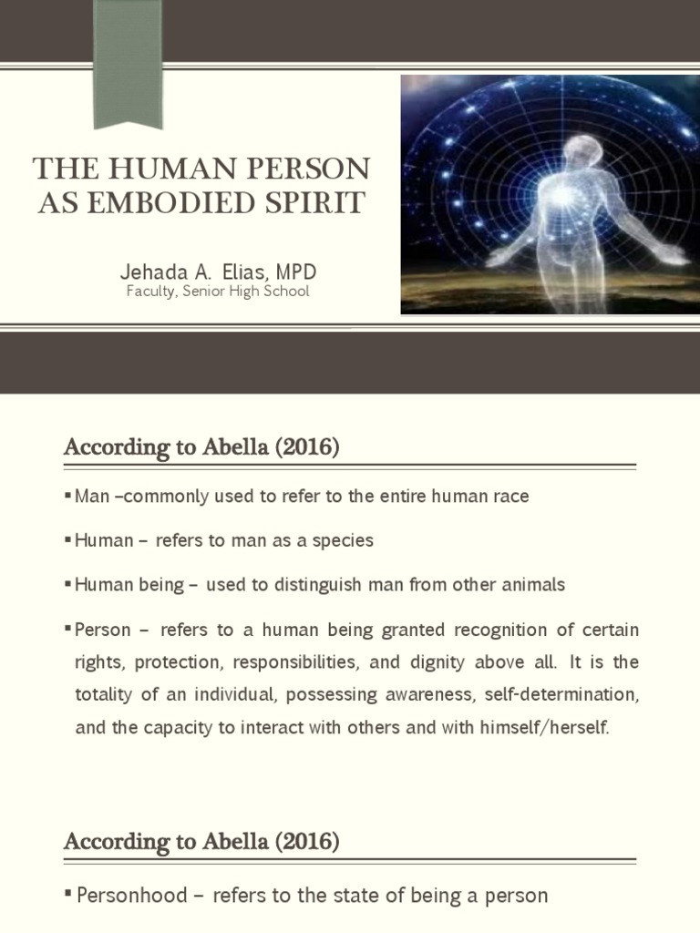 5 Human Person As Embodied Spirit | PDF | Transcendence (Religion ...