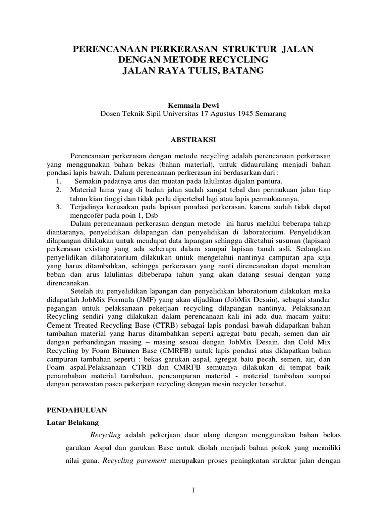 Struktur Jalan de | PDF