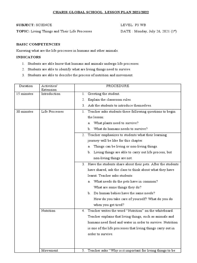 Chapter 1 Science Grade 3 Collected Pdf Breathing Teachers