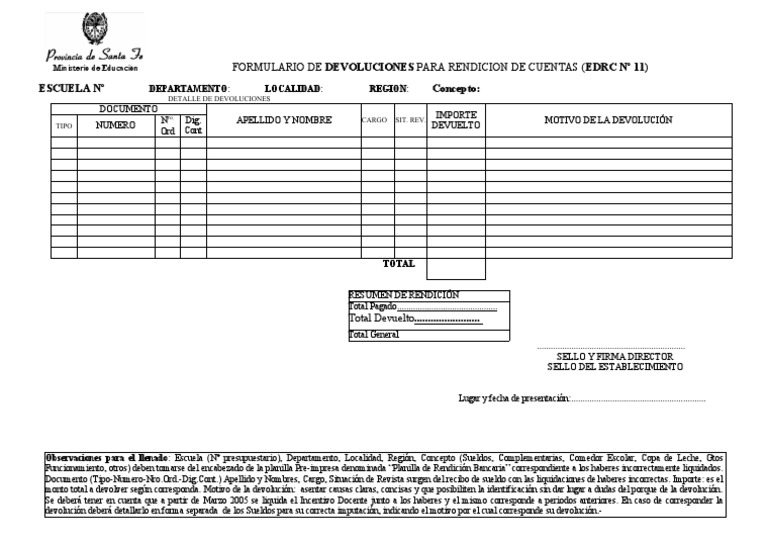 Instrucciones para el Formulario F11 | PDF | Finanzas y dinero