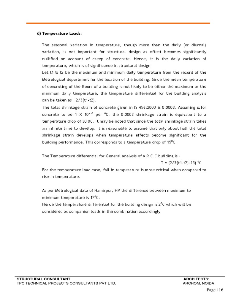 TPC Consultants Noida Temperature Ref. | PDF